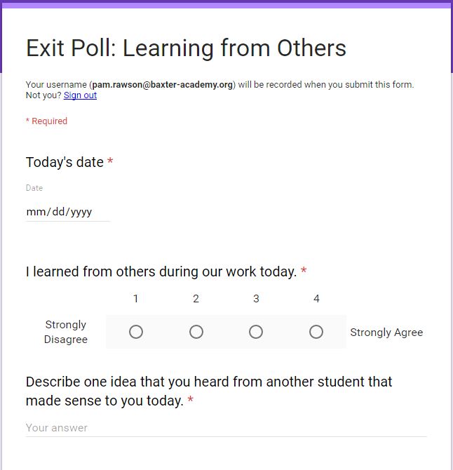 Lesson Closure & Exit Polls | rawsonmath